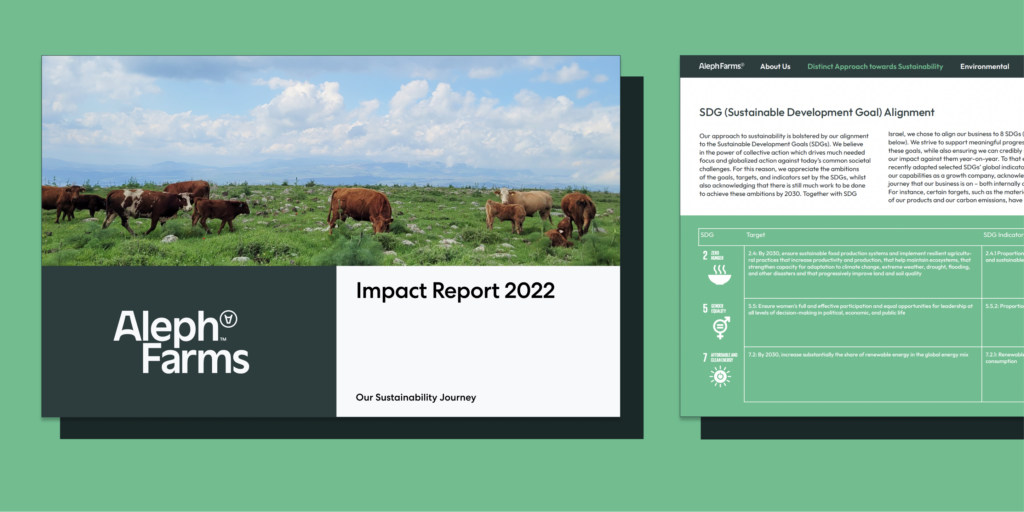 Aleph Farms Publishes Its First Ever Impact Report Detailing Sustainability Journey Aleph Farms